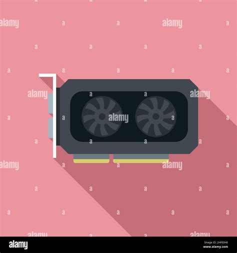 Gpu Fan Card Icon Flat Vector Pc Computer Video Display Stock Vector Image And Art Alamy