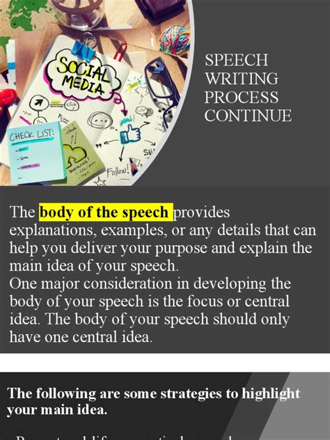 Speech Writing Process Continue Pdf Experience Communication