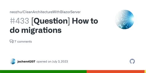 Question How To Do Migrations · Issue 433 · Neozhu