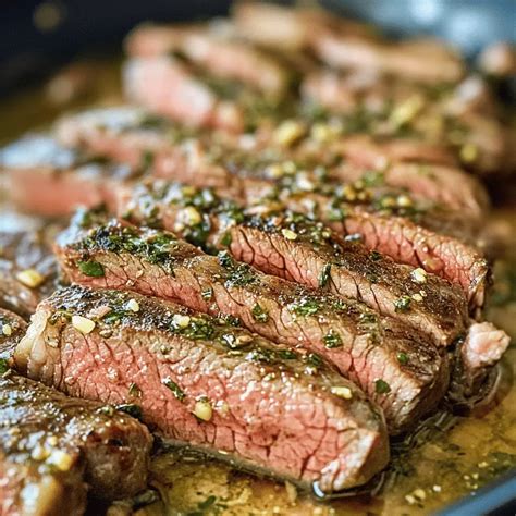 Easy Garlic Butter Flank Steak Skillet Recipe The Homemade Bite