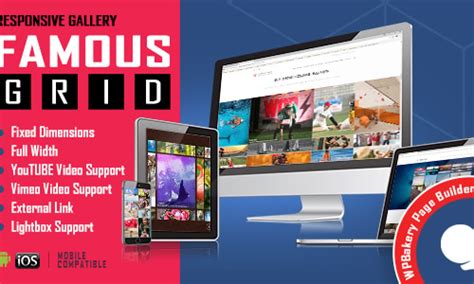 famous responsive image and video grid gallery for wpbakery page