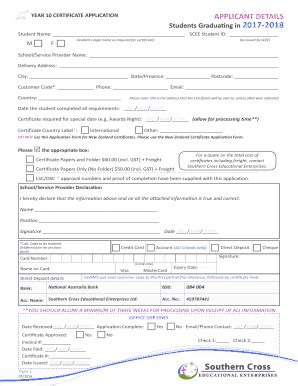 Fillable Online YEAR CERTIFICATE APPLICATION APPLICANT DETAILS Fax Email Print PdfFiller