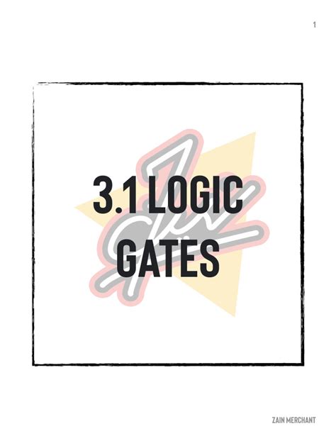3 1 logic gates pdf logic gate electronic circuits