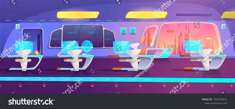 우주선의 미래 교실디지털 칠판 책상 위에 스톡 벡터로열티 프리 1587395674 Shutterstock