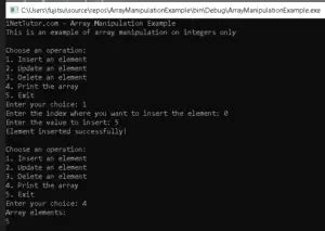 Array Manipulation In C INetTutor Com