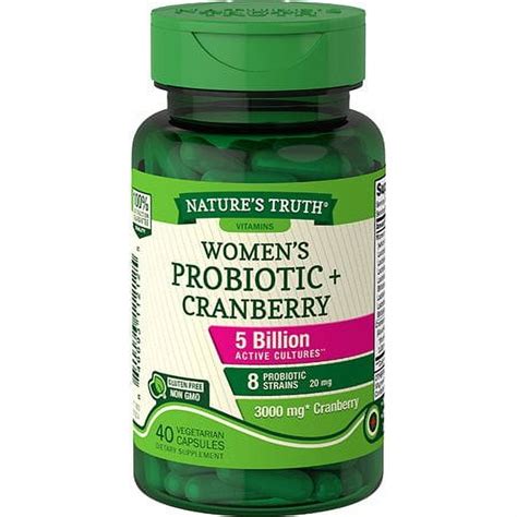 Natures Truth Womens Probiotic Plus Cranberry Vegetarian Capsules