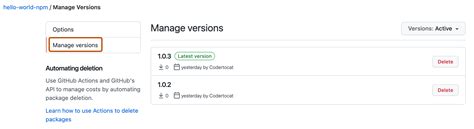 Deleting And Restoring A Package GitHub Enterprise Server Docs