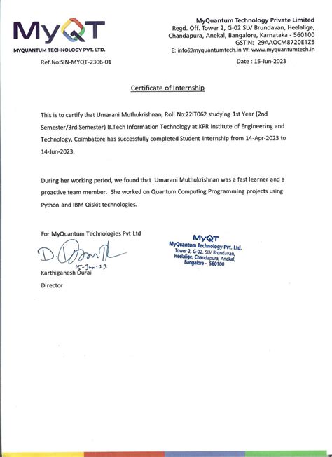 Umarani Muthukrishnan On Linkedin Kpriet Myqt Quantumcomputing Kpr Quantumtechnology