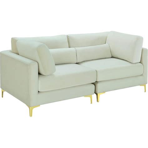 Meridian Furniture Julia Cream Velvet Modular Sofa