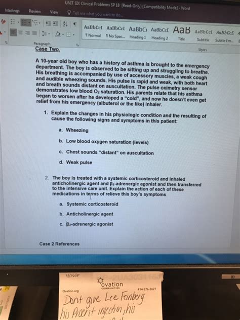 solved unit sİx clinical problems sp 18 [read only]