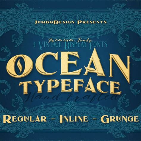 Ocean Display Font Nautical Fonts Ocean Font Pirate Font