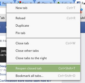 How To Open A Closed Tab In Chrome Firefox Safari Beebom