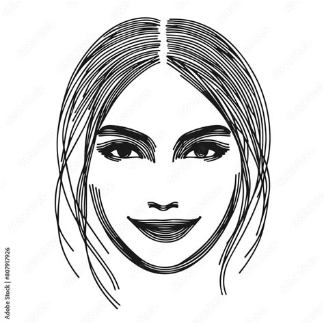 Woman Siling Face Vector Silhouette Isolated On White Background Stock Vector Adobe Stock