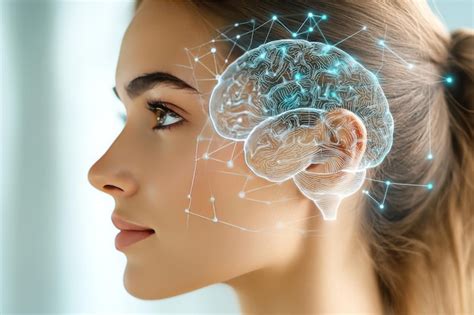 Synaptic Pruning Mental Workload And Neurocognitive Woman With Blue