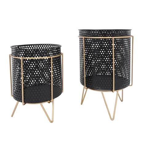 ΣΕΤ 2 ΜΕΤΑΛΛΙΚΑ ΚΑΣΠΩ Fylliana ΧΡΥΣΟ ΧΡΩΜΑ 19 5 28 17 23εκ Fylliana Μεταλλικά διακοσμητικά