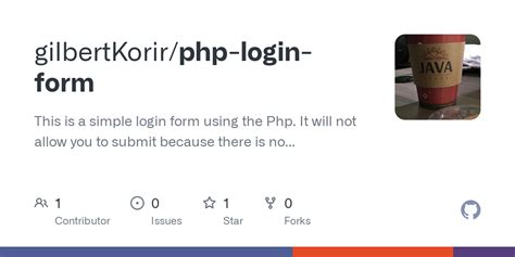 Github Gilbertkorir Php Login Form This Is A Simple Login Form Using The Php It Will Not