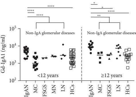 Serum Gd Iga1 Levels And Serum Total Iga Levels Classified By Age A Download Scientific