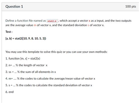 solved question 1 100 pts define a function file named as