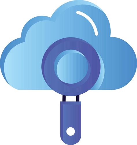 Cloud Computing Search Find Flat Color Icon Vector Icon Banner Template Vector Art At