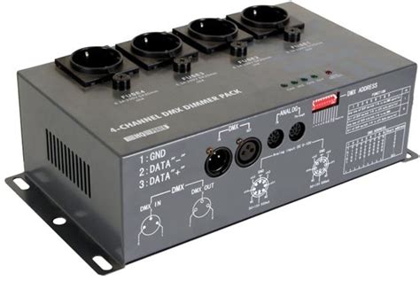 Dimmer Pack DMX de 4 canales (4 x 5A) - DJMania