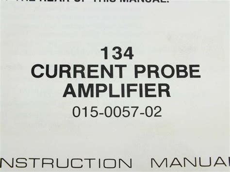 Tektronix 134 Current Probe Amplifier Instruction Manual