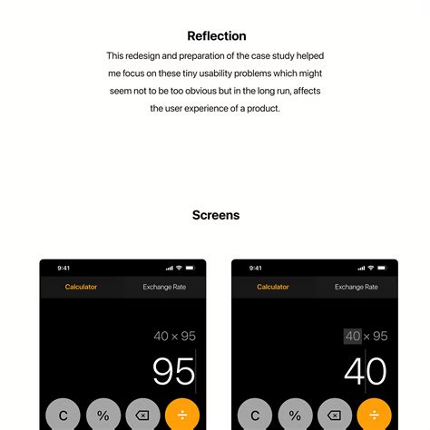 IOS Calculator Redesign Case Study On Behance