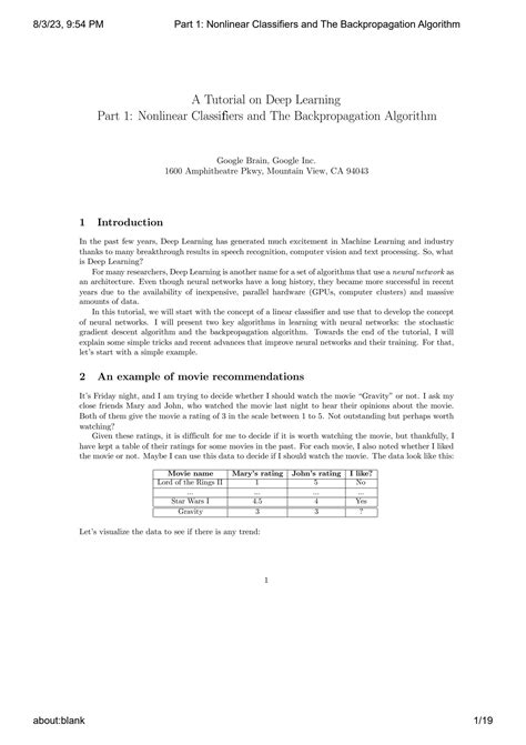Solution Part 1 Nonlinear Classifiers And The Backpropagation