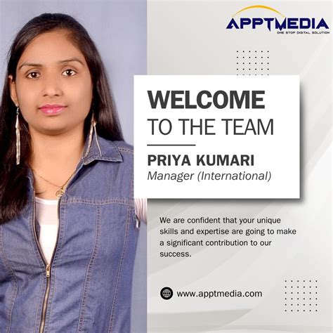 Apptmedia On Linkedin Welcome Aboard Priya Kumari We Know Youll Do