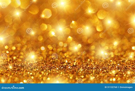Gold Glitter Stars Background