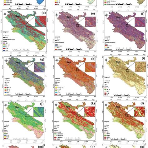 Gully Erosion Effective Parameter Maps A Alt B Slg C Sla D Sli E
