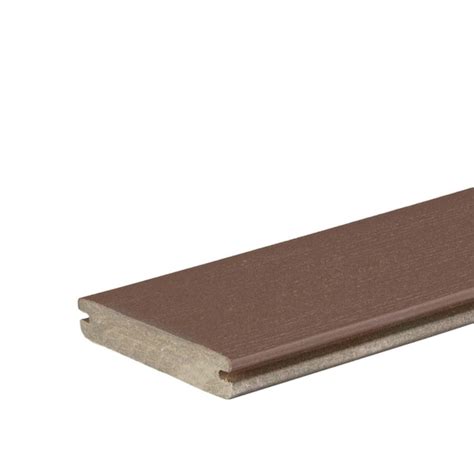 Timbertech Prime 12 In Dark Teak Composite Deck Board Sample In The