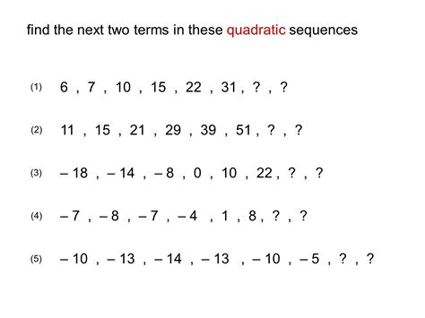 Median Don Steward Mathematics Teaching Quadratric Sequences