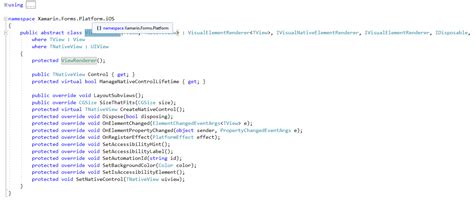 Where To Find `xamarinformsplatformandroidviewrenderer` Or `xamarinformsplatformios
