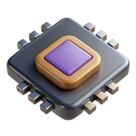 Premium Photo Cpu Png 3d Render