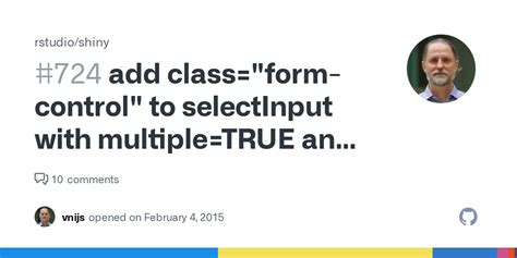 Add Classform Control To Selectinput With Multipletrue And