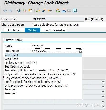 SAP ABAP 系统支持的锁操作类型和各自使用场景的详细讲解试读版 知乎