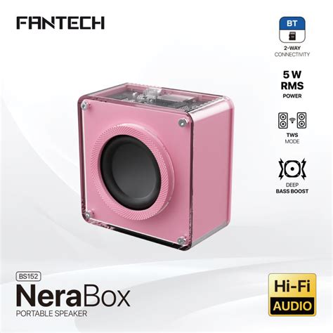 Fantech Bs152 Nerabox Portable Bluetooth Speaker Pink Bd