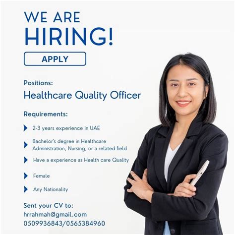 Hiringalert Healthcarequality Uae Association For Healthcare Quality Professionals