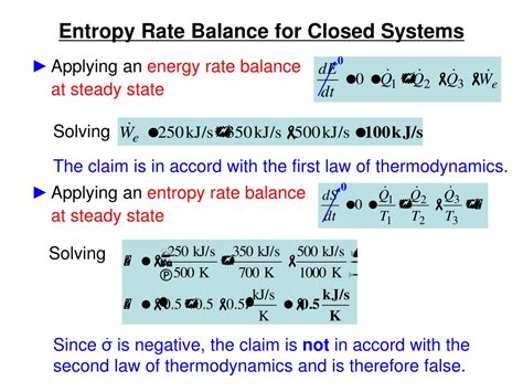 PPT Entropy Rate Balance In Control Volumes System Examples Calculations PowerPoint