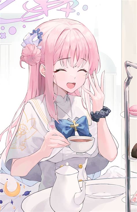 Safebooru 1girl D Absurdres Angel Wings Black Scrunchie Blue