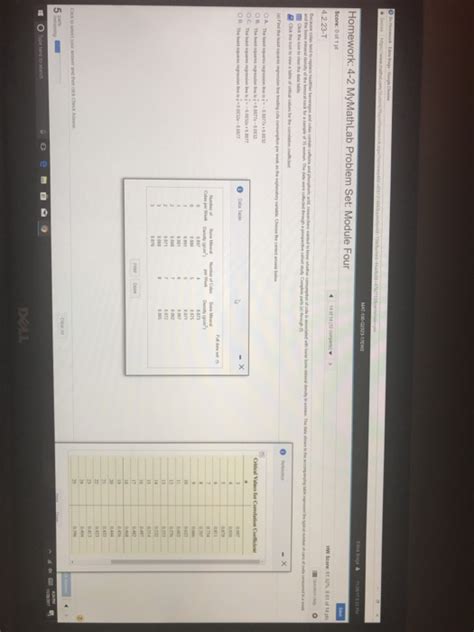 Homework 4 2 Mymathlab Problem Set Module Four S