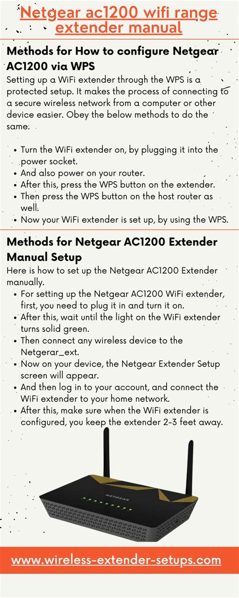 ppt complete guide netgear ac1200 wifi range extender manual