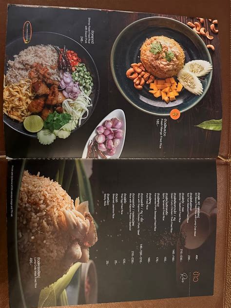Menu At Mango Tree Restaurant Bangkok 37 Alley