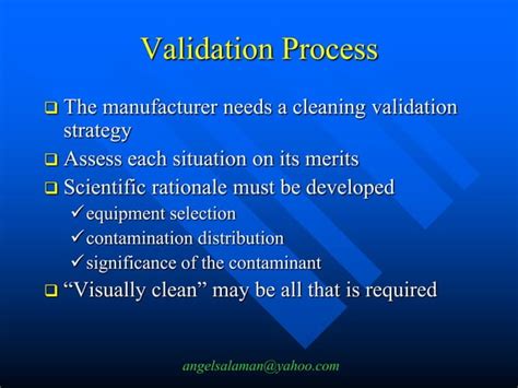 Bioburden Validation Strategy For Cleaning Validation