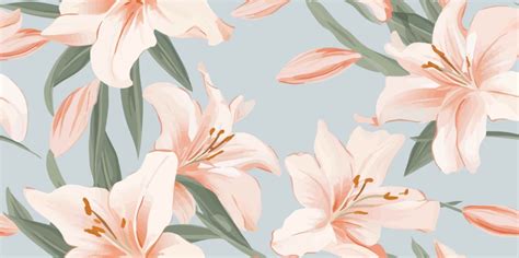 Pastel Lily Blossom Wallpaper Mural Magicdecor