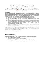HW Pdf CSC Principles Of Computer Science II Assignment Writing Java Programs With