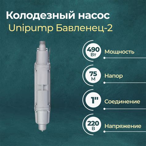 Насос для водоснабжения Unipump Бавленец-2 БВ-024-40-У5, кабель - 20 м ...