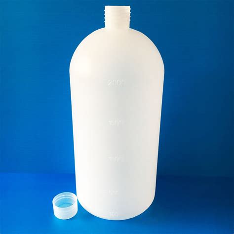 2000ml Clear Plastic Lab Seal Chemical Bottle Samp Grandado