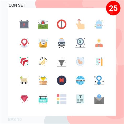 Pack Of 25 Creative Flat Colors Of Map Container Laboratory Editable Png And Vector With