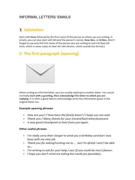 Informal Letters And Emails Pdf